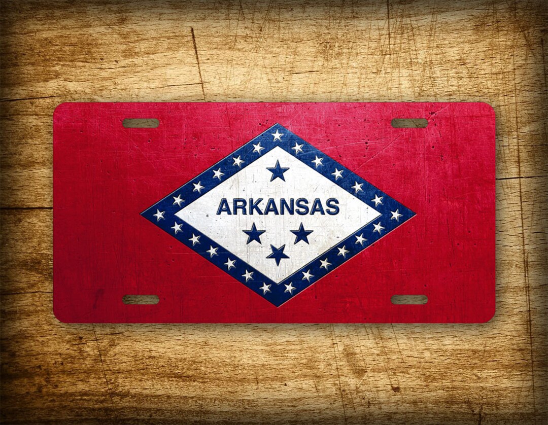 Arkansas Flag License Plate AR State Official Flag Symbol Auto Tag 6x12 ...