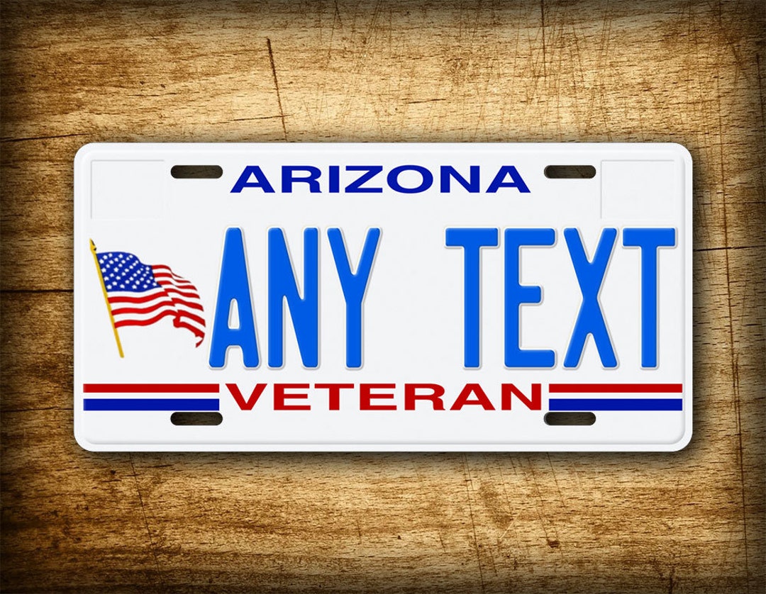 Personalized Arizona Veteran Custom State 6x12 Novelty License Plate - Etsy