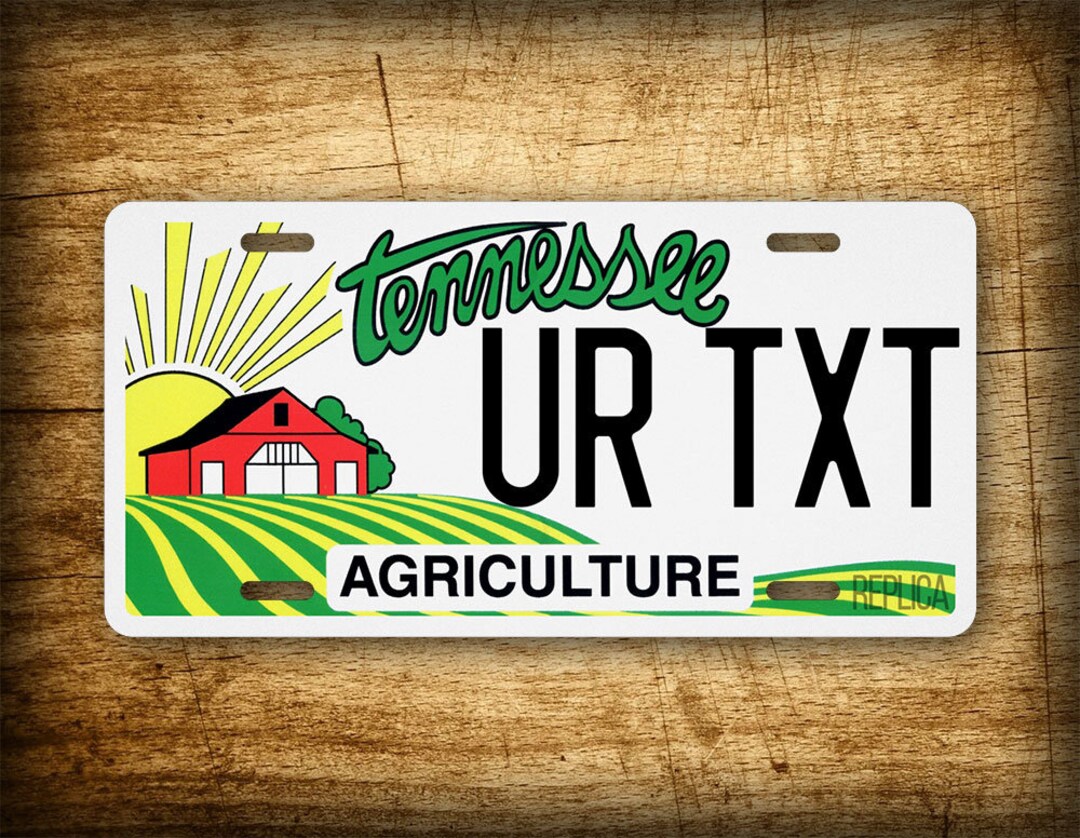 Tennessee Agriculture License Plate Novelty TN Auto Tag 6x12 Aluminum ...