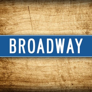 Personalized 4x18 Blue Street Sign ANY TEXT Customized Decorator Road ...