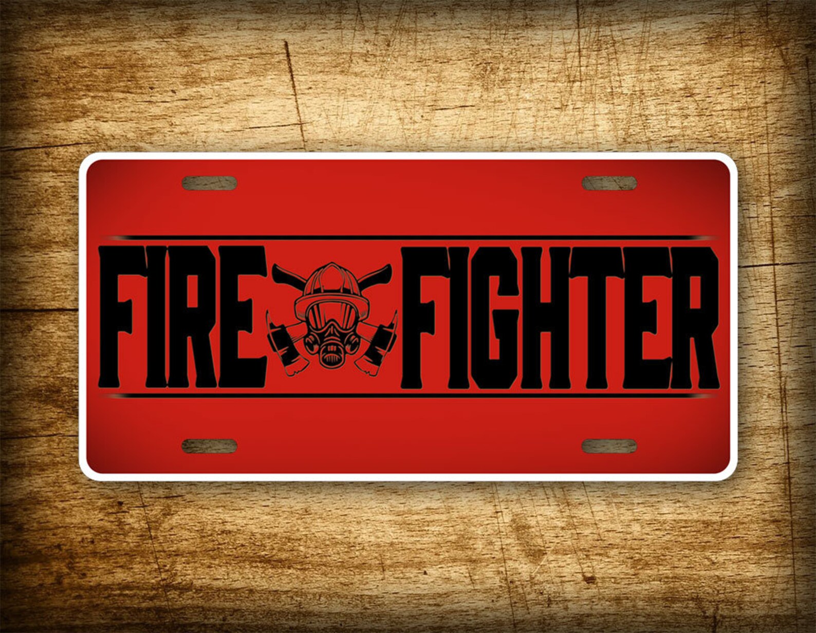 Firefighter Gift License Plate Fire Department Logo Cross Ax | Etsy