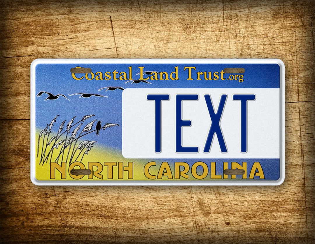 Personalized North Carolina Coastal Land Trust Org License Plate Custom ...