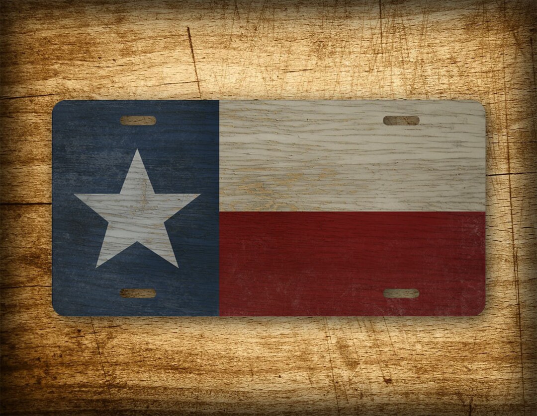 Americana Texas State Flag 6x12 License Plate Patriotic Vintage Antique ...