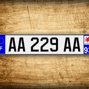 Custom Text Novelty French License Plate ANY TEXT Full Size ...