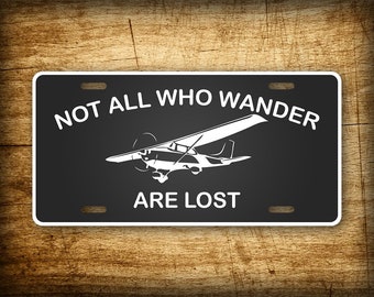 Hang Glider Pilot License Plate not All Who Wander Are - Etsy