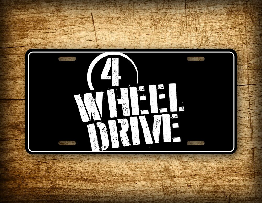 4 Wheel Drive License Plate 4x4 Vehicle Auto Tag 6x12 Red or - Etsy