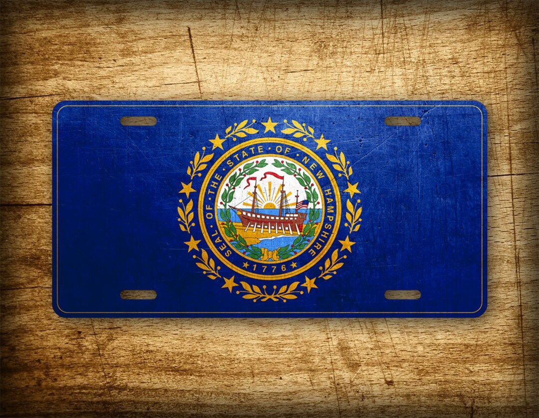 New Hampshire State Flag License Plate NH Official Flag Symbol Auto Tag ...
