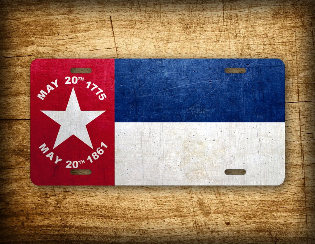 North Carolina Republic Flag License Plate NC Republic Flag Auto Tag ...