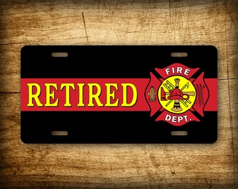 Volunteer Firefighter License Plate Fire Department Logo Cross - Etsy