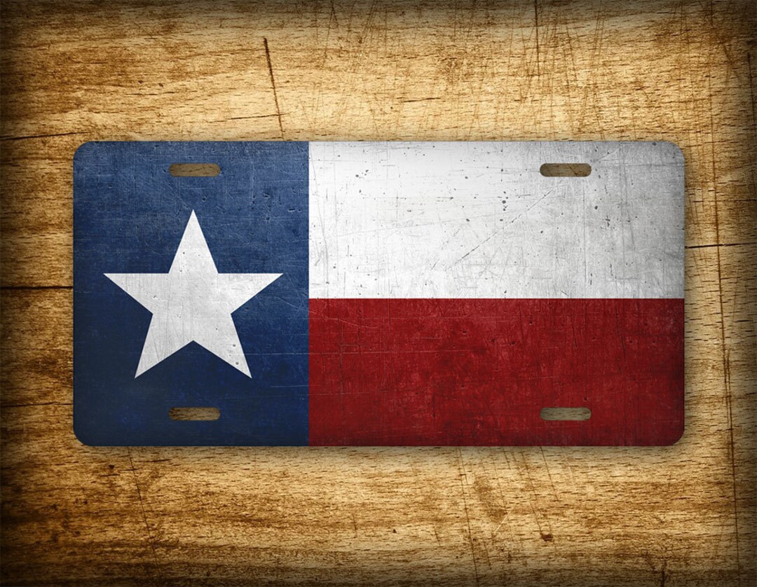 Texas State Flag License Plate TX Official Flag Symbol Auto Tag 6x12 ...