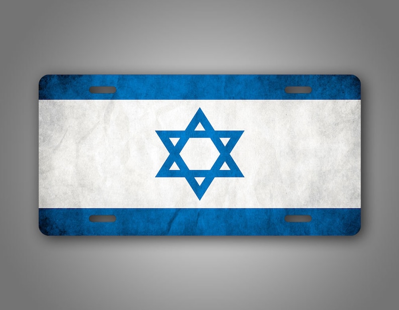 Official Israeli Flag License Plate Israel National Auto Tag - Etsy