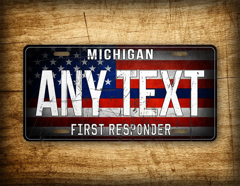 Personalized FIRST RESPONDER License Plate Any State Any Text | Etsy
