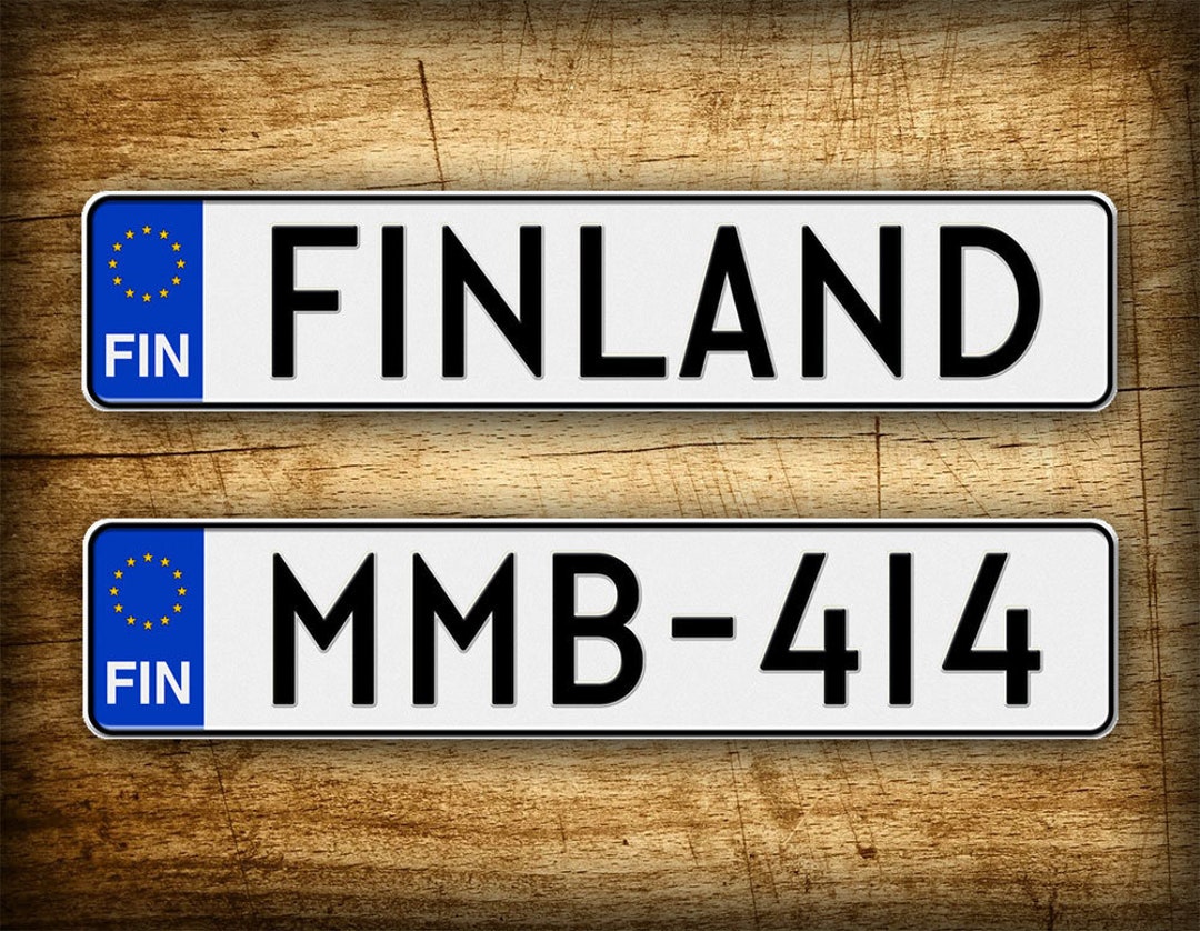 Custom Text Novelty Finnish License Plate ANY TEXT Full Size ...