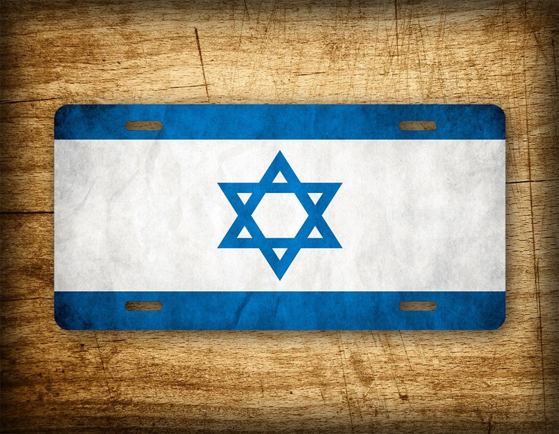 Official Israeli Flag License Plate Israel National Auto Tag | Etsy