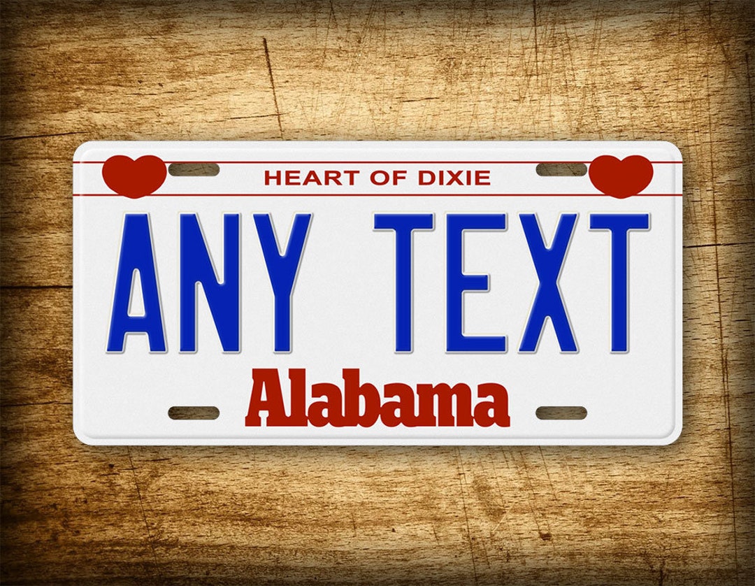 Personalized 1987-1991 Alabama State 6x12 License Plate - Etsy