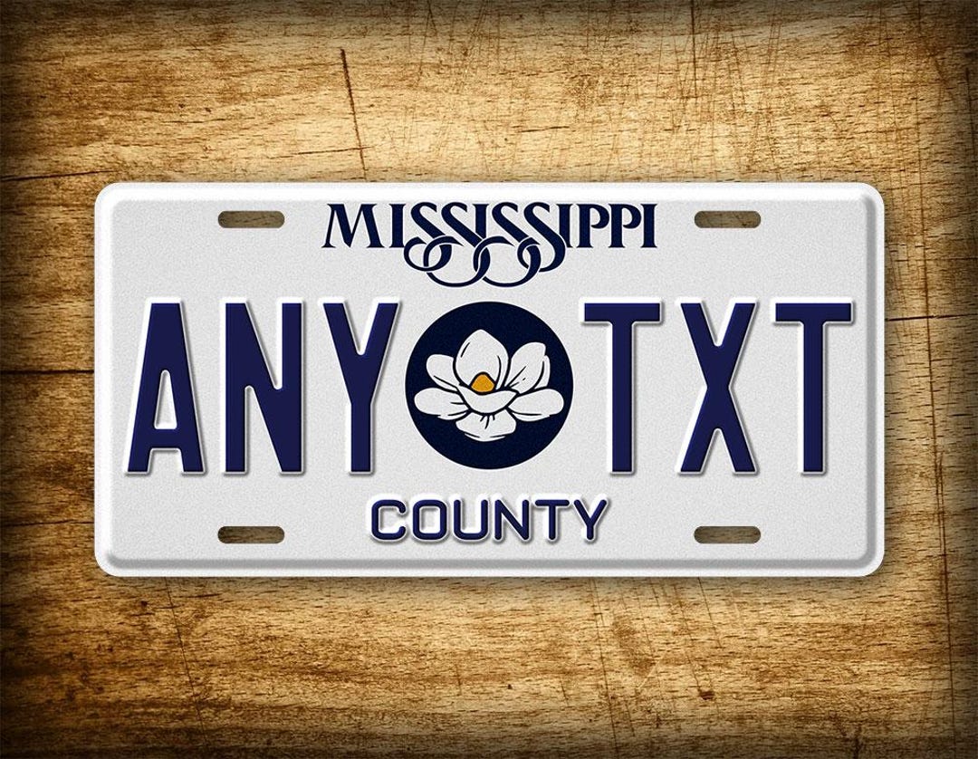 Personalized Novelty Mississippi State License Plate 6x12 Custom Any ...