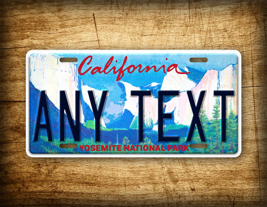 Personalized California yosemite National Park 6x12 Custom License ...