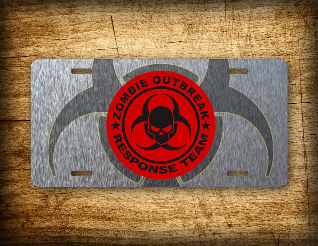 Zombie Outbreak Response Team 6x12 License Plate Walking Dead Auto Tag ...