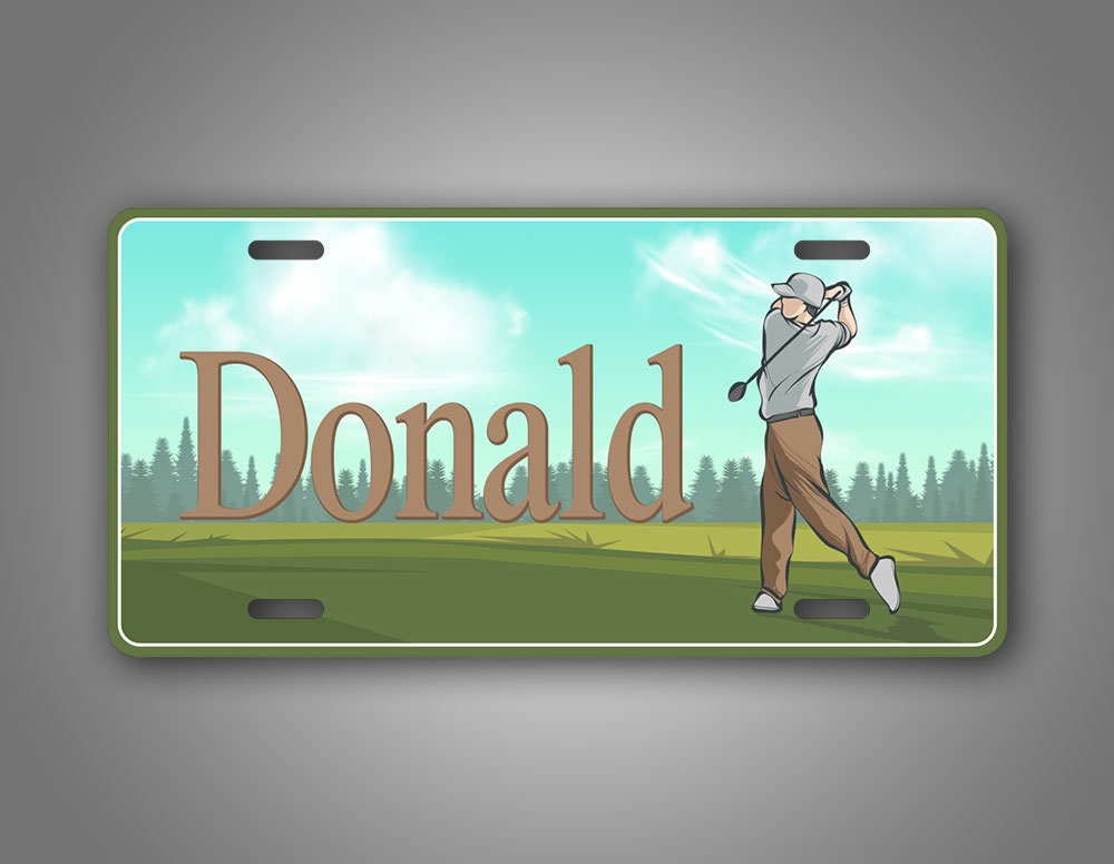 Personalized Golfer First or Last Name License Plate Custom | Etsy