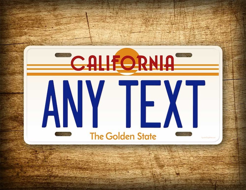 Personalized Vintage California State License Plate Replica - Etsy