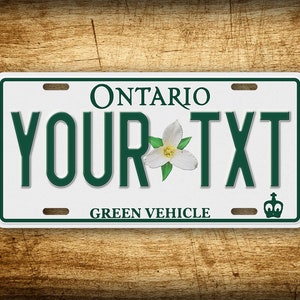 Personalized 6x12 Ontario Green Eco Friendly Canada Custom Novelty ...