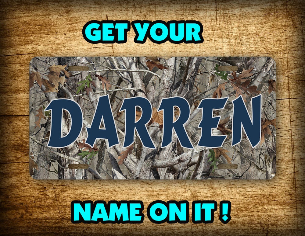 Personalized Camo Hunting License Plate Buck Deer Doe Duck | Etsy