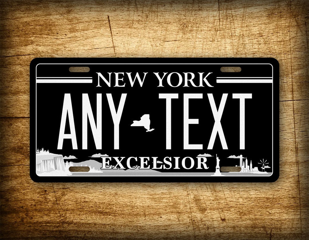 Personalized 6x12 Blacked-out New York Excelsior Novelty License Plate ...