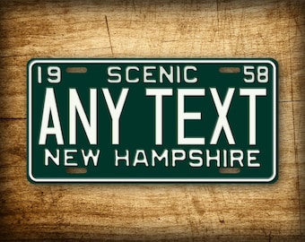New Hampshire State Custom License Plate - Etsy