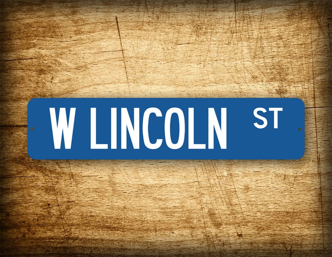 Personalized 4x18 Blue Street Sign ANY TEXT - Etsy