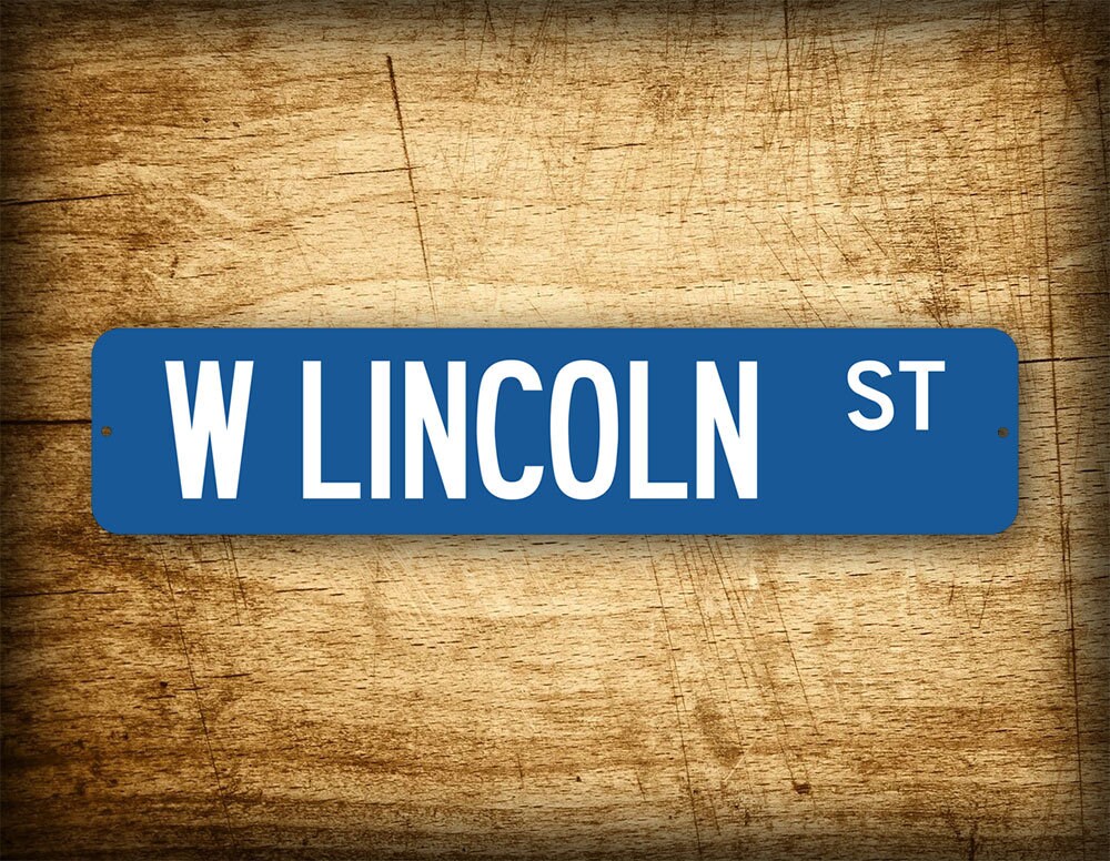 Personalized 4x18 Blue Street Sign ANY TEXT - Etsy