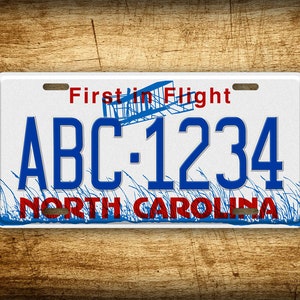 Personalized North Carolina First in Flight Custom State 6x12 License ...