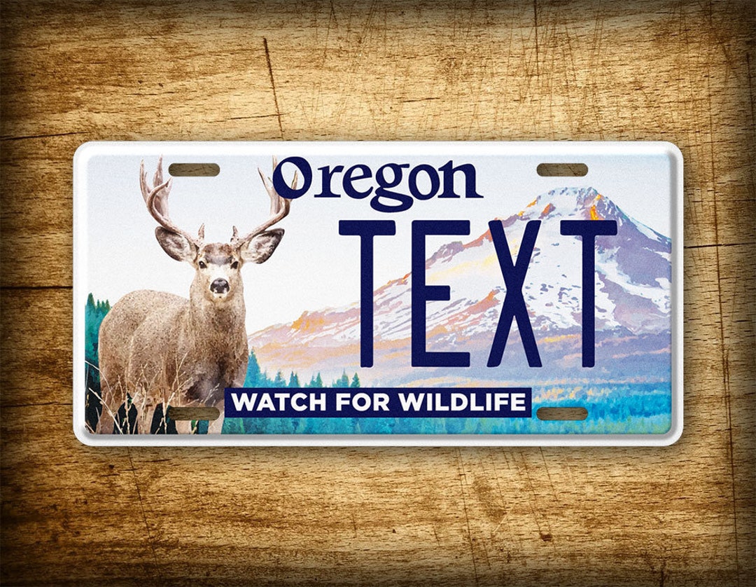 Personalized Oregon Watch for Wildlife License Plate Custom OR Any Text ...
