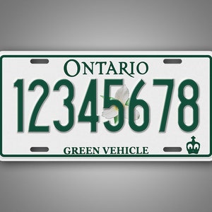Personalized 6x12 Ontario Green Eco Friendly Canada Custom Novelty ...