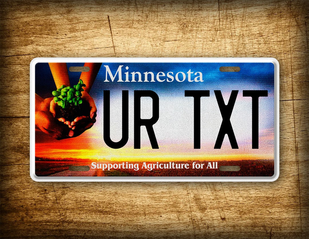 Personalized Minnesota Supporting Agriculture for All License Plate ...