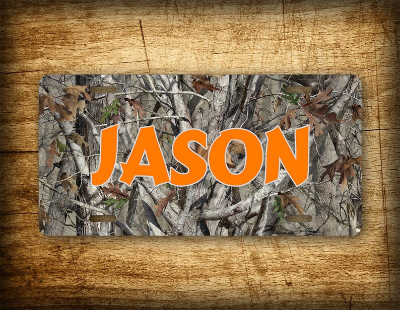 Personalized Camo Hunting License Plate Buck Deer Doe Duck | Etsy