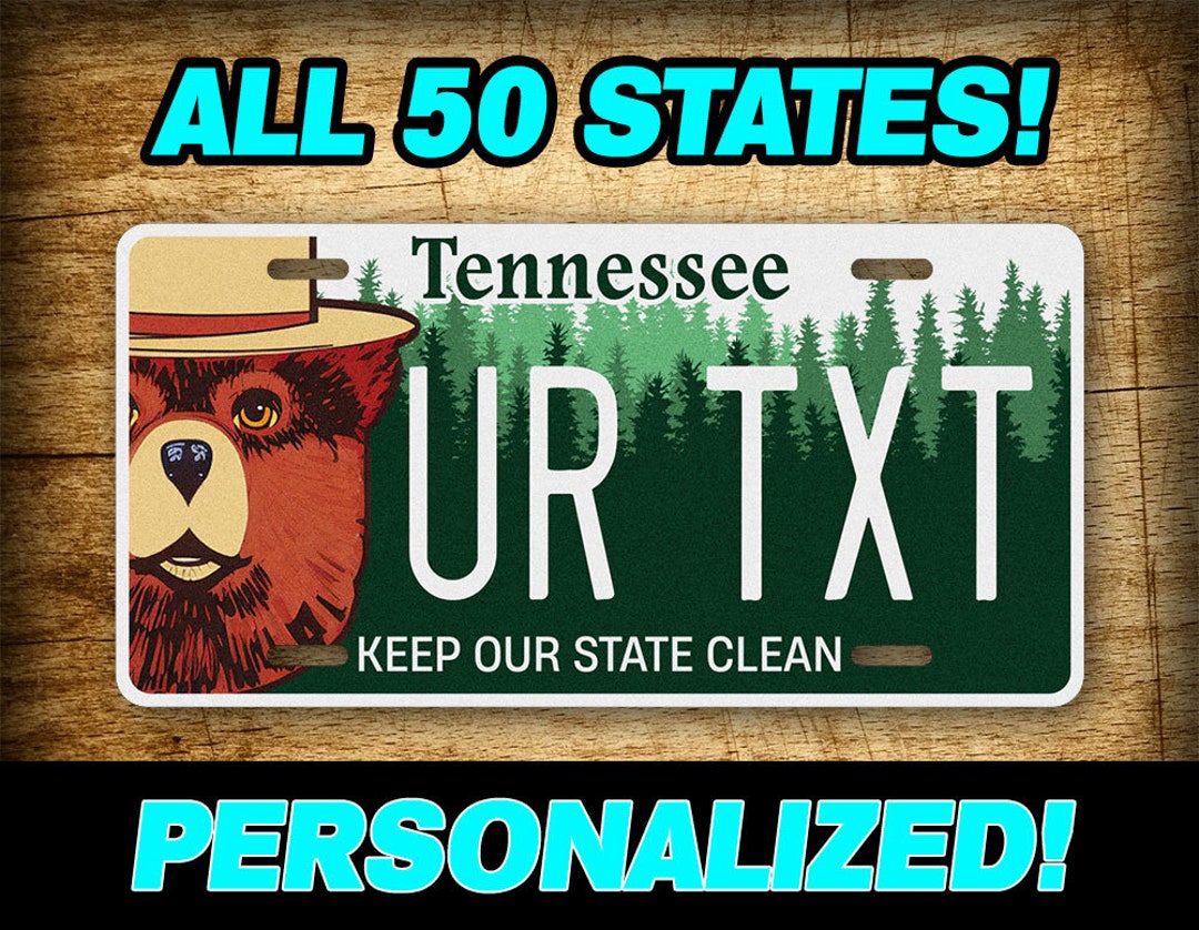 Personalized ANY STATE Bear Novelty License Plate Keep Our State Clean ...