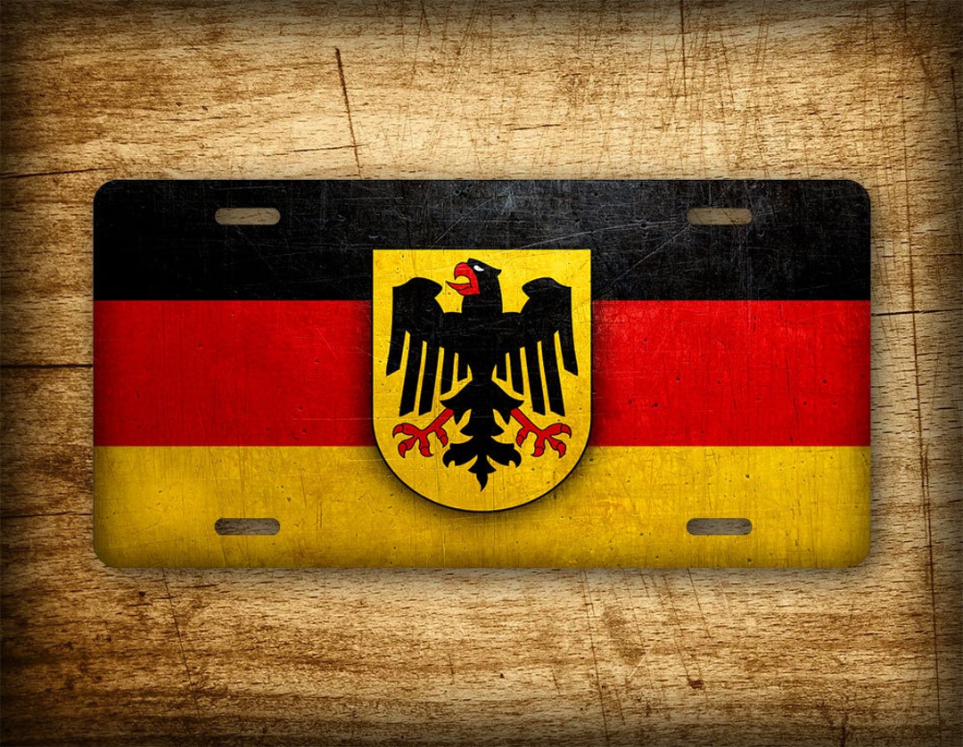 Official Germany Flag License Plate Deutschland Coat of Arms Auto Tag ...