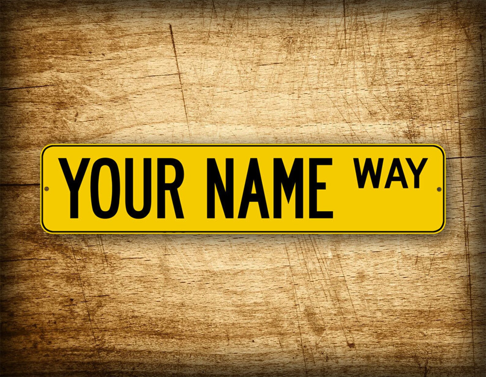 Personalized 4x18 Yellow Street Sign ANY TEXT | Etsy