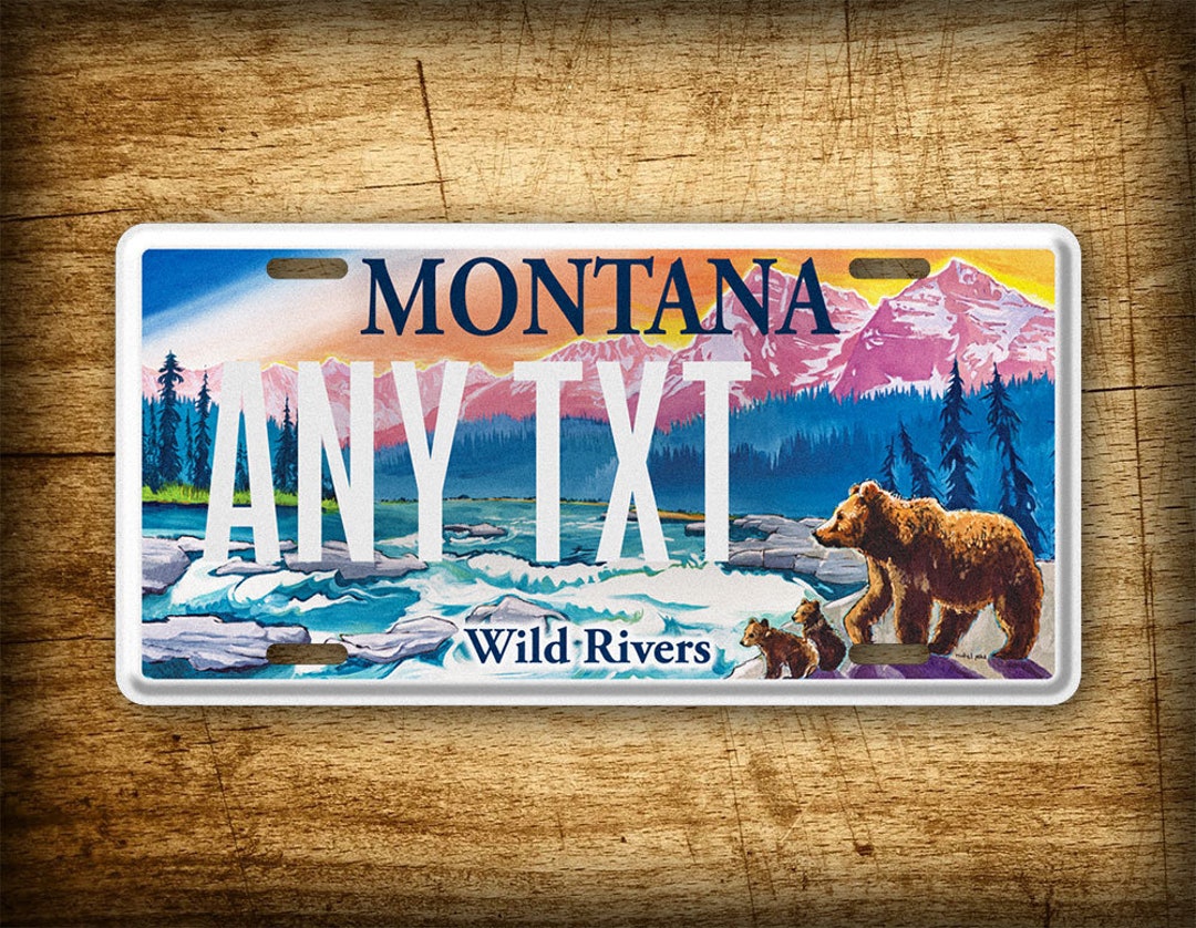 Personalized Montana Wild Rivers License Plate Custom MT Any Text Tag ...