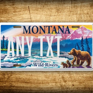 Personalized Montana Wild Rivers License Plate Custom MT Any Text Tag ...