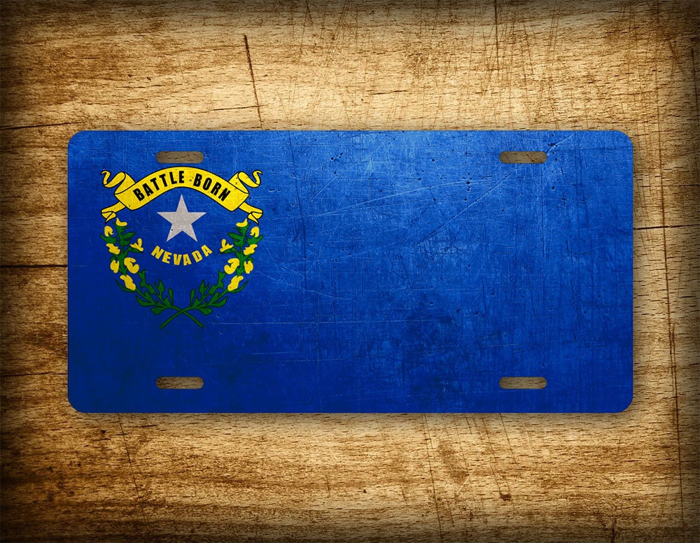 Nevada State Flag License Plate NV Official Flag Symbol Auto | Etsy