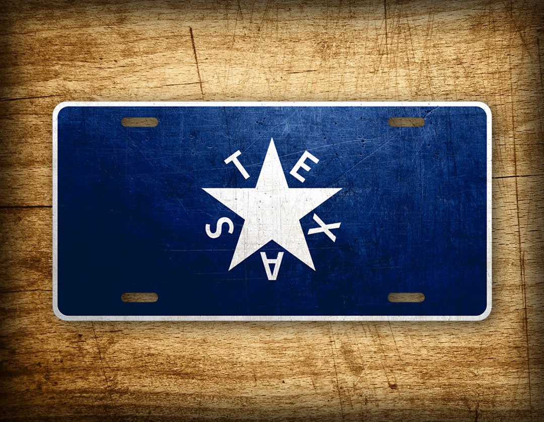 Texas De Zavala Flag License Plate TX Flag Symbol Auto Tag 6x12 ...