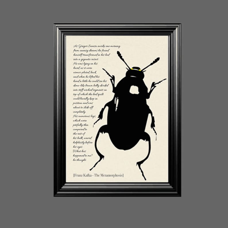 Printable Poster the METAMORPHOSIS by KAFKA Book Lovers - Etsy