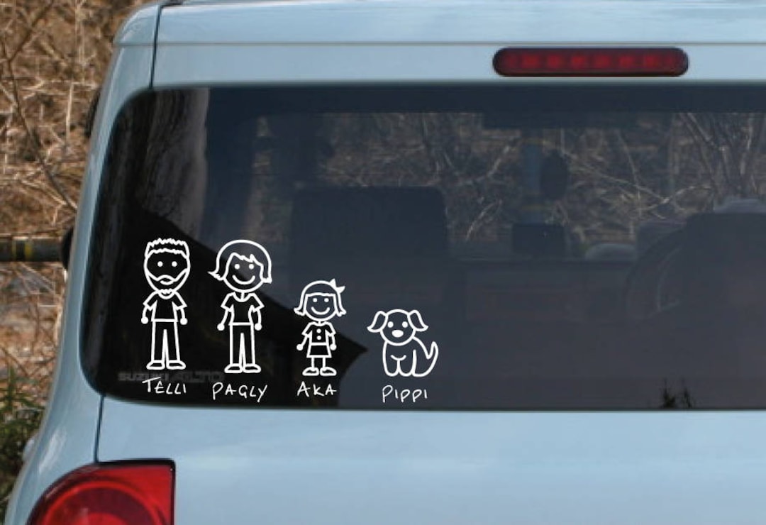FAMILY Custom Stickers, With Members of Your Family and Names.create ...