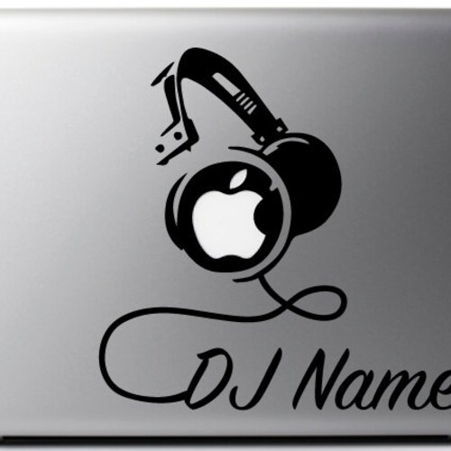 CUSTOMIZED Sticker Decal HEADPHONES DJ Set Black for - Etsy