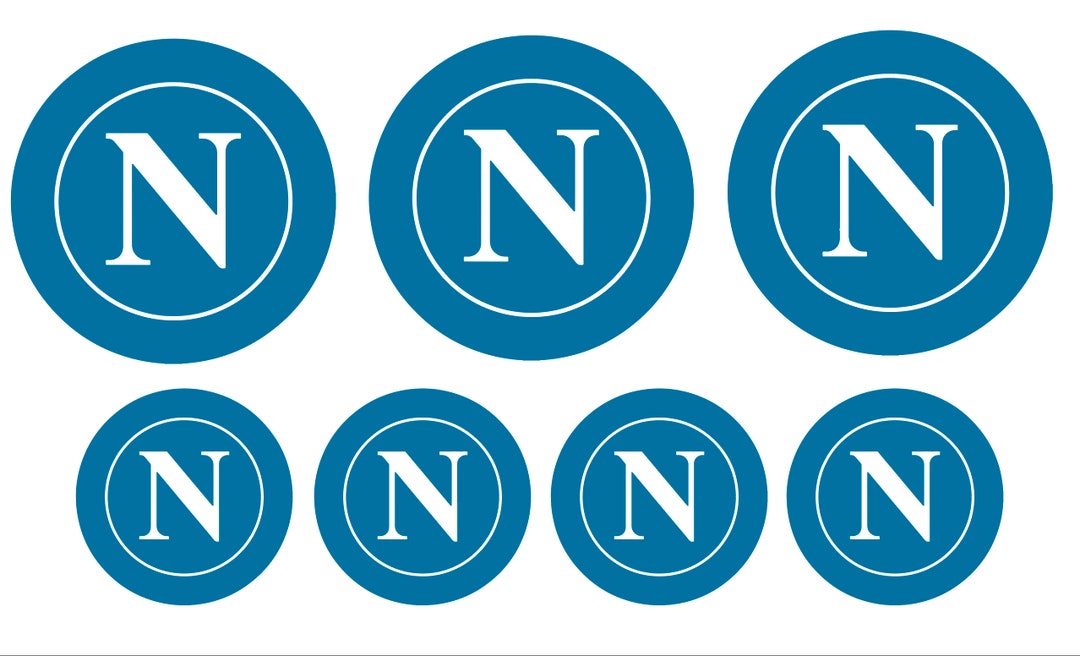 Set of 7 NAPLES FOOTBALL Decals, Napoli Stickers, Napoli Stickers Two ...