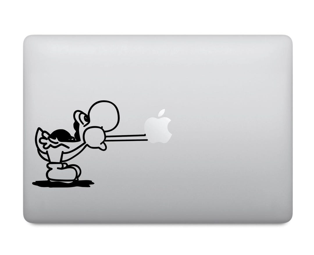 Stickers YOSHI - Mario BROS, Decal, Adesivi per MAC - MacBook Pro Air ...