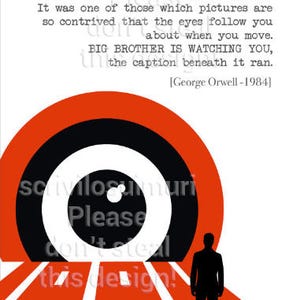 Printable Poster 1984 by GEORGE ORWELL, Book Lovers, Ready to Print ...