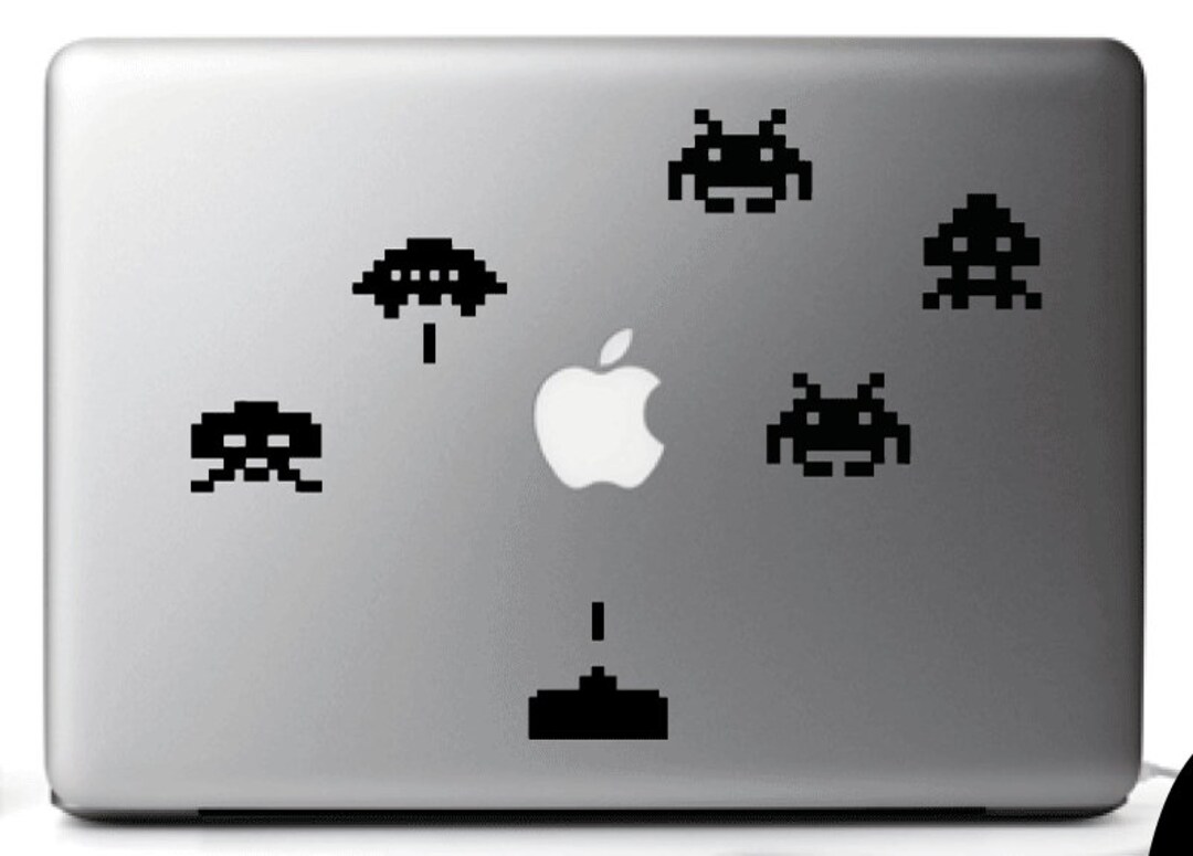 Sticker Decal for Mac SPACE INVADERS MacBook Pro/air, 11, 13, 15 and 17 ...