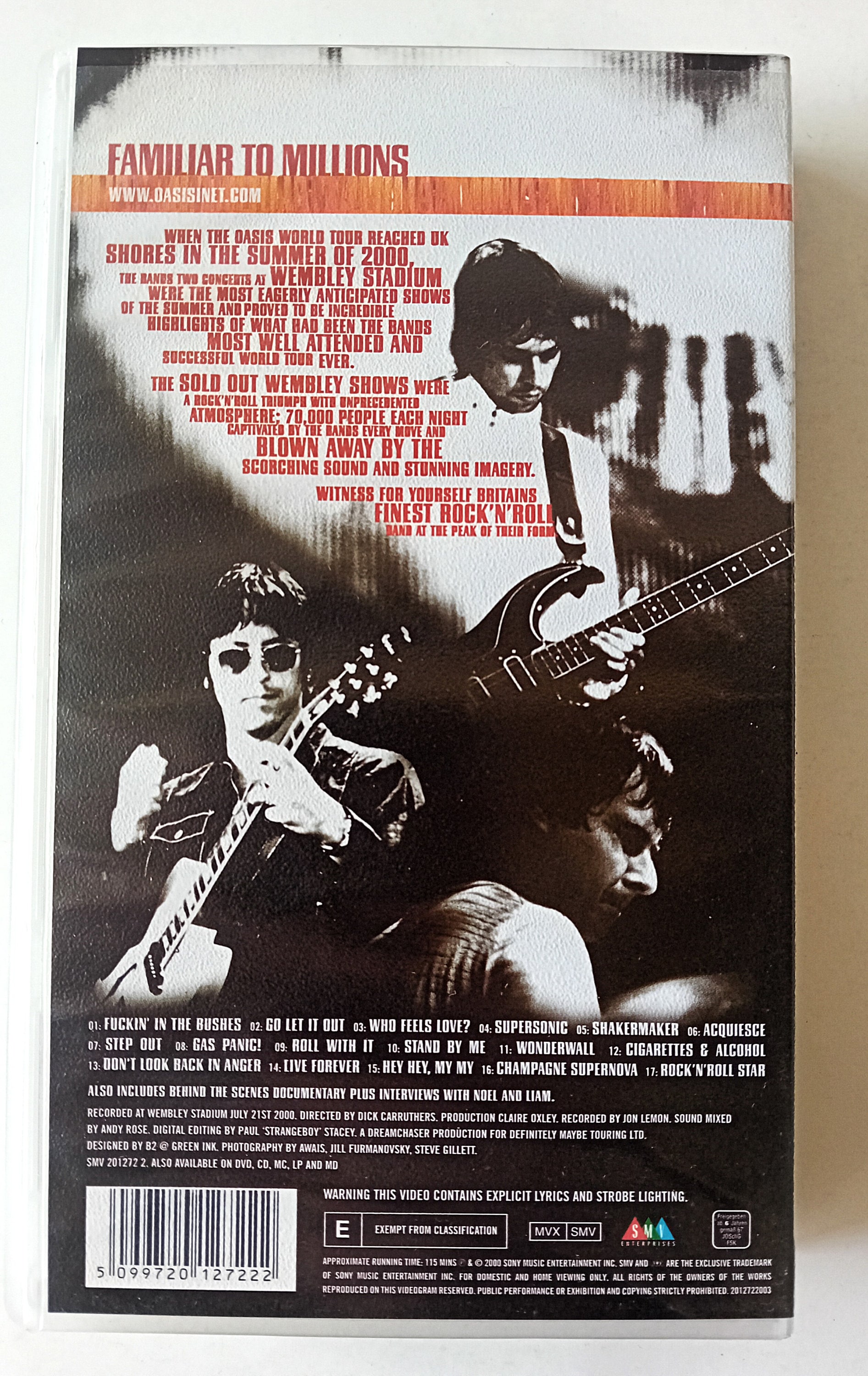 Oasis Familiar to Millions VHS VIDEO PAL Cassette New - Etsy